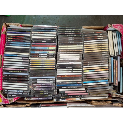 Three boxes of various CDs to contain mixed artists including Bon Jovi ...