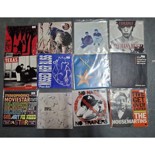 Large cardboard box containing a quantity of INDIE 7" singles, mainly ...