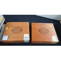 Two boxes of Santa Cruz "Cristales" cigar boxes, one empty, the other ...