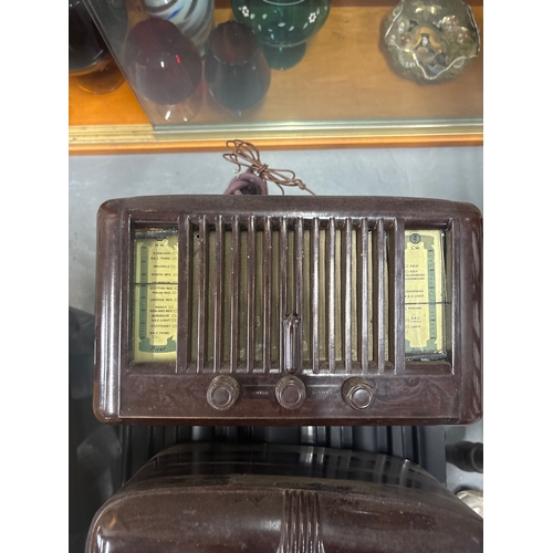 2 old vintage radios probably Bakelite