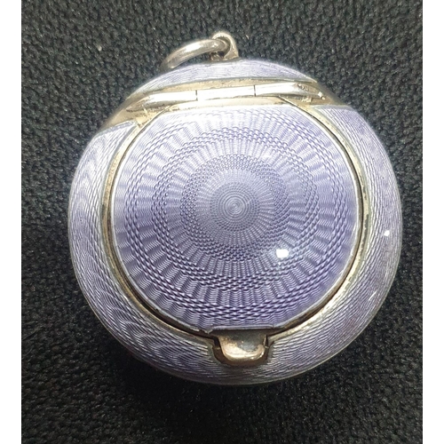 Stunning enamelled, heavy Chester 1926 hallmarked pill-box, 36 grams
