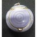 Stunning enamelled, heavy Chester 1926 hallmarked pill-box, 36 grams