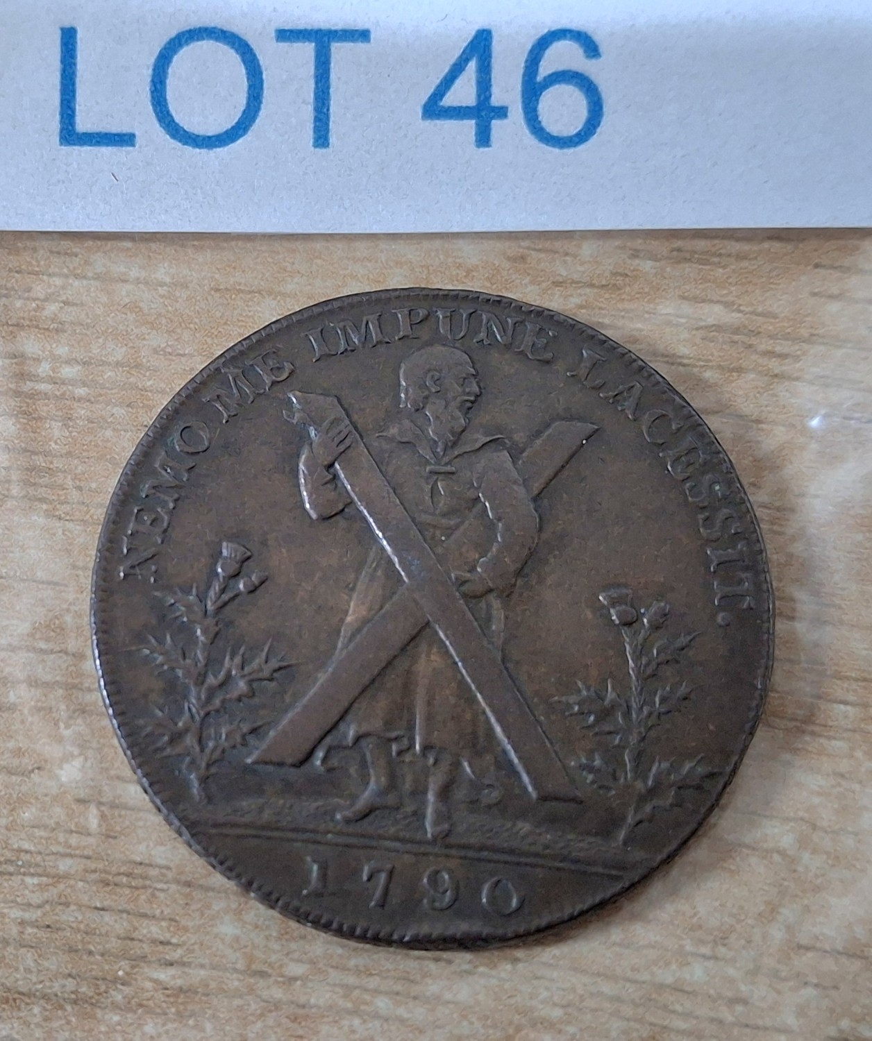 Edinburgh 1790 workhouse half penny token - Very Fine Condition