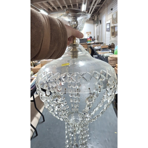 Vintage glass light-fitting with droplets