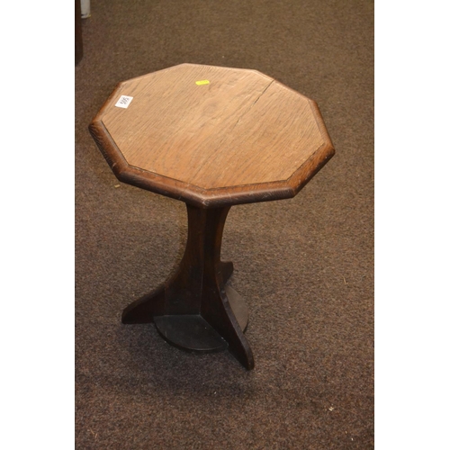Oak nonagonal topped occasional table 41cm dia. H50cm