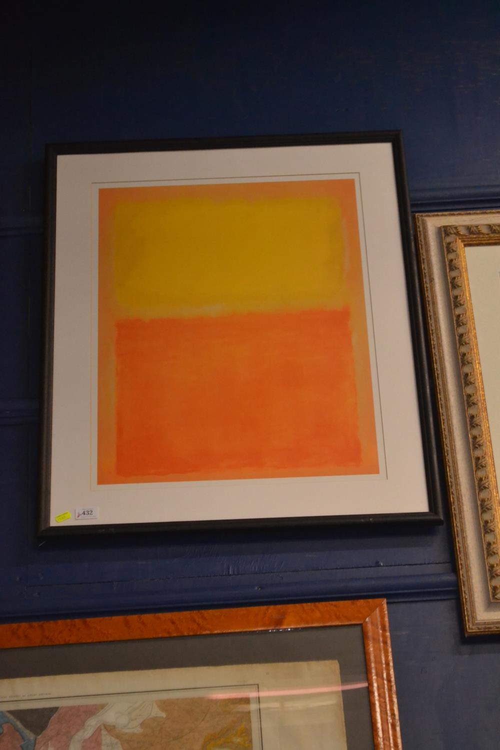Mark Rothko framed and mounted print 67 x 82cm