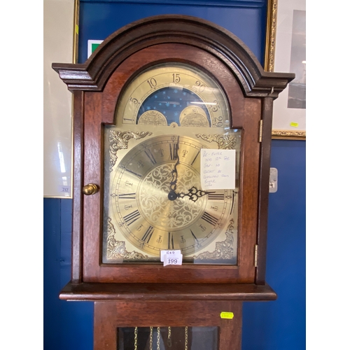 Fenclocks of Suffolk brass faced Grandfather clock with 3 weights and ...