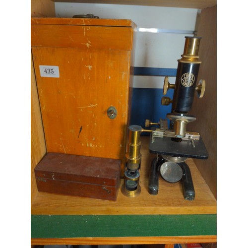 Cased Microscope, C Baker London 9687 model number. Some accessories ...