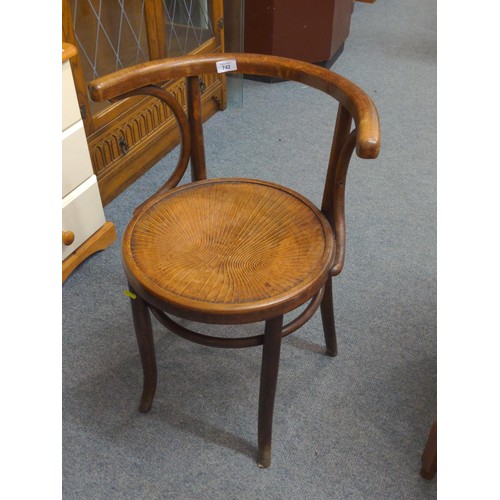 Circular steam-bent kitchen chair