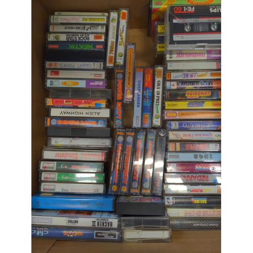 Box of vintage mixed games inc. Sega, Amstrad cassette (cpc) games, inc ...