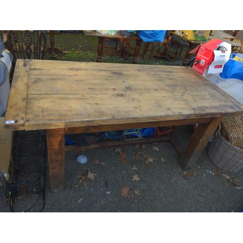 Large oak work bench style table 91cm x 183cm x H78cm
