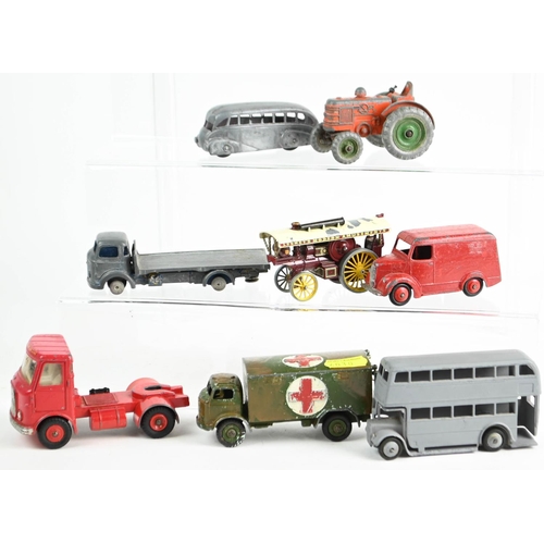 6x Dinky vehicles, Lesney steam engine model & Corgi flatbed truck