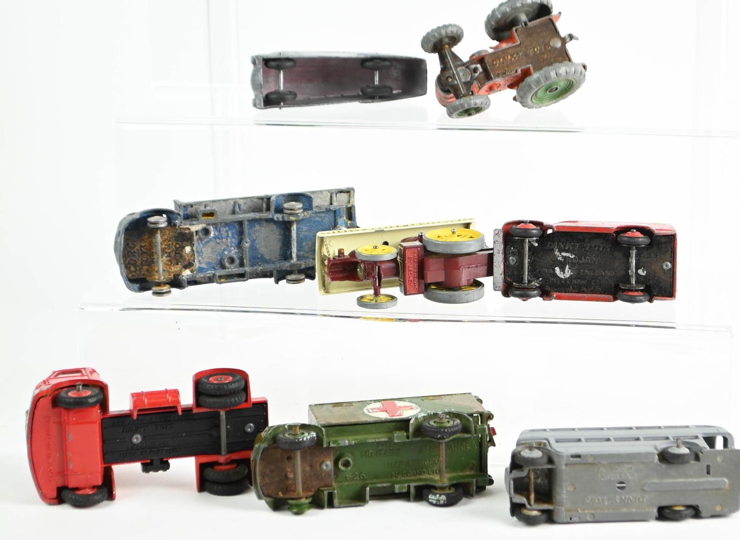6x Dinky vehicles, Lesney steam engine model & Corgi flatbed truck