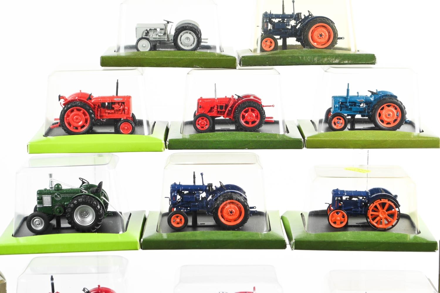 15x Hachette Partworks boxed model vintage tractors together with 2x ...