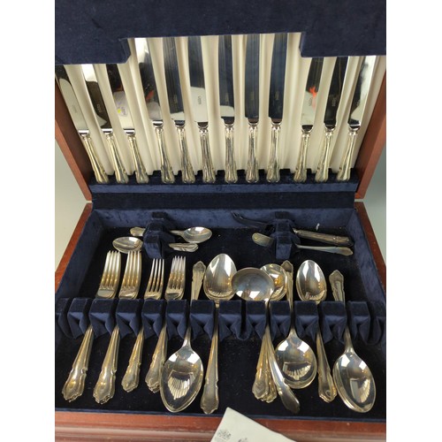 Silver Dubarry pattern set of flatware for six, Carrs of Sheffield ...