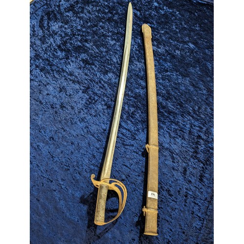 1853 pattern cavalry sword, side of blade with worn stamp 'EEVE ...