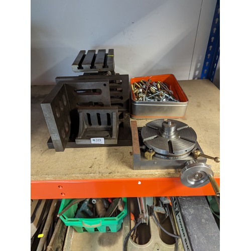 large fixings, lathe jigs & rotary milling table