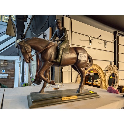 Juliana Collection horse & jockey, height 26cm