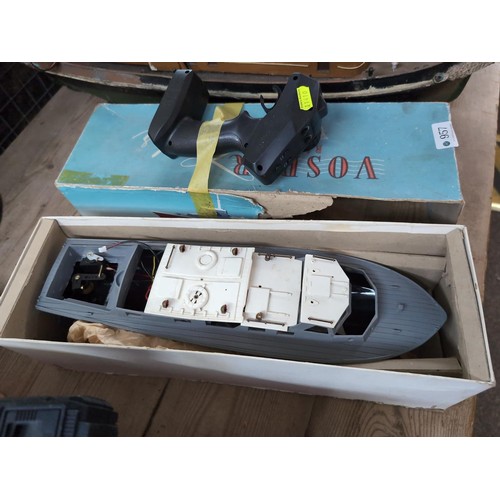 VOSPER R.A.F Plastic model boat converted to remote control.