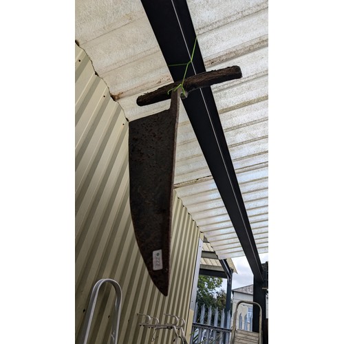 Vintage hay cutting knife L68cm.