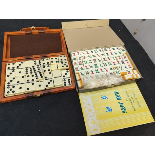 Mini Mah-jong set and dominoes