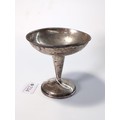 HM silver compote, hallmarks rubbed, ht. 10cm approx.