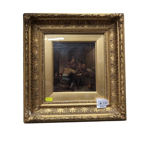 After David Teniers (Flemish 1610-1690) oil on canvas of three men ...