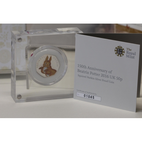 THE ROYAL MINT 2016 150TH ANNIVERSARY OF BEATRIX POTTER 'SQUIRREL ...