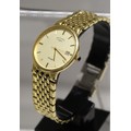 ROTARY PRESTIGE CHELTENHAM 3 MICRONS ELECTRO GOLD PLATED DATE DISPLAY ...