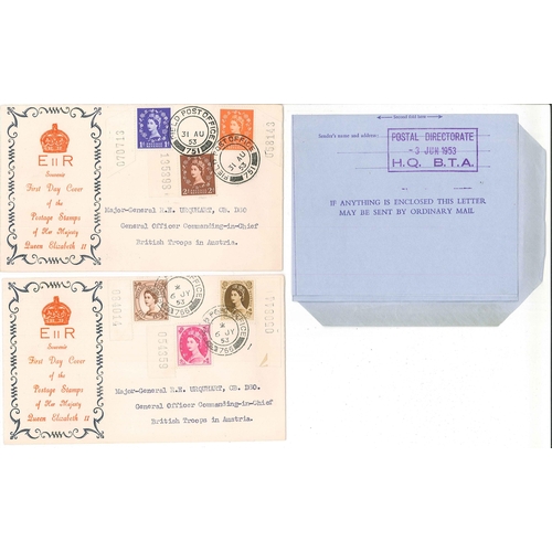 UK FDCs; 1952-54 almost complete set of definitives on FDCs, all with ...