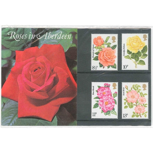 UK Private Packs; 1976 "Roses in Aberdeen" pack, cat.£100.