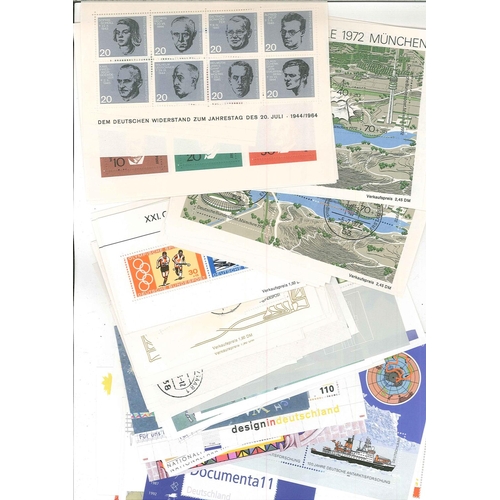 Germany; 1964-2003 selection of miniature sheets, sometimes with ...
