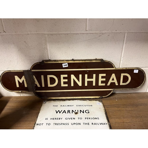 ORIGINAL MAIDENHEAD STATION SIGN