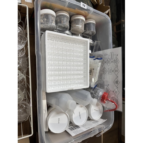 BOX OF SCIENTIFIC AND GEOLOGICAL SAMPLES