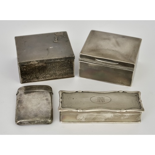 An Edward VII Silver Rectangular Box and Mixed Silver, the rectangular ...