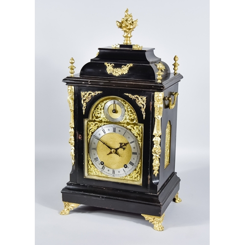 A Late 19th Century German Ebonised Cased Mantel Clock,Â by ...