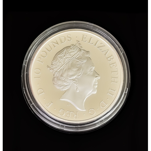 An Elizabeth II Five Ounce Silver Proof Britannia Coin, 2020, in The ...