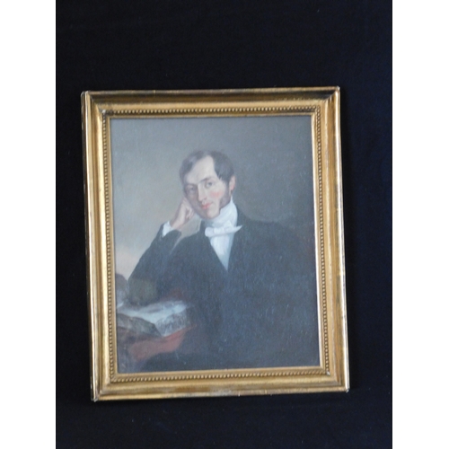 Framed oil on board in gilt frame of Reverend Hugh Fowler (1816-77) Rev ...