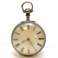 Antique double silver cased verge pocket watch by William Manning ...