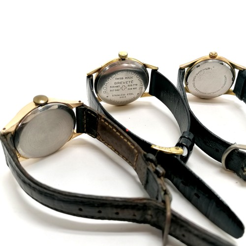 Roamer rotodate automatic gents watch with gold plated case & stainless ...