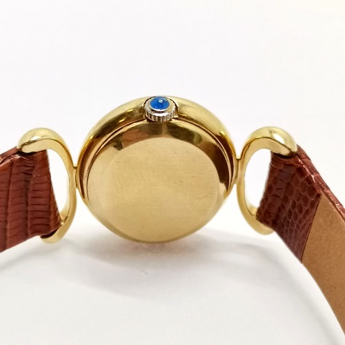 18ct gold Jean Renet manual wind ladies wristwatch (25mm across ...