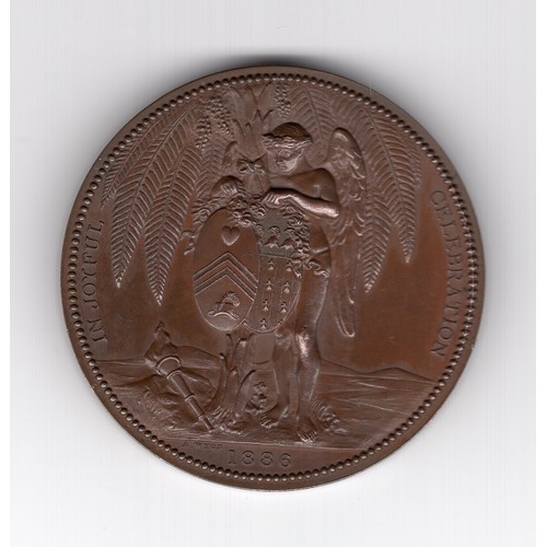 1886 bronze medallion by Allan Wyon (1843–1907) celebrating 50th ...
