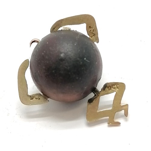 9ct marked gold WWI Fumsup / touchwood lucky pendant / charm - 2cm high ...