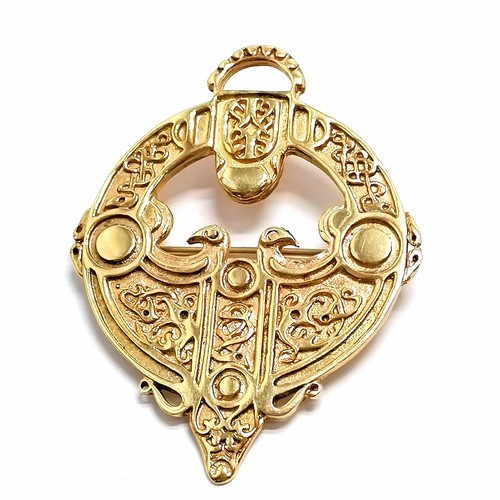 1977 9ct hallmarked gold Rousay penannular zoomorphic brooch / pendant ...