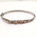 Clogau silver bangle with Welsh gold detail - 11.9g total weight & has ...