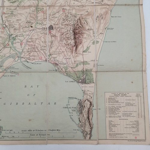 Stanfords Calpe Hunting map of the country near Gibraltar fold out ...