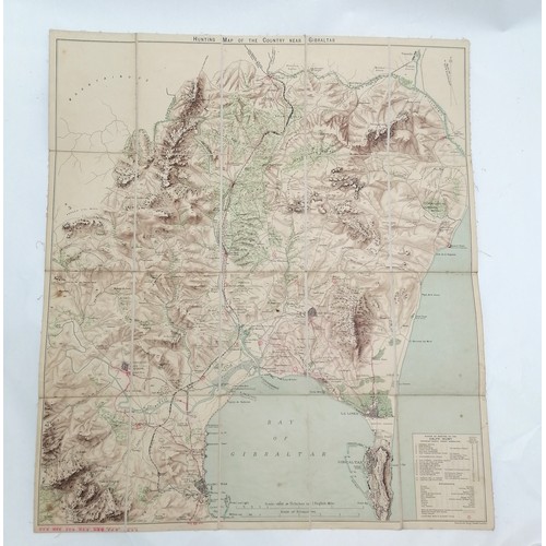 Stanfords Calpe Hunting map of the country near Gibraltar fold out ...