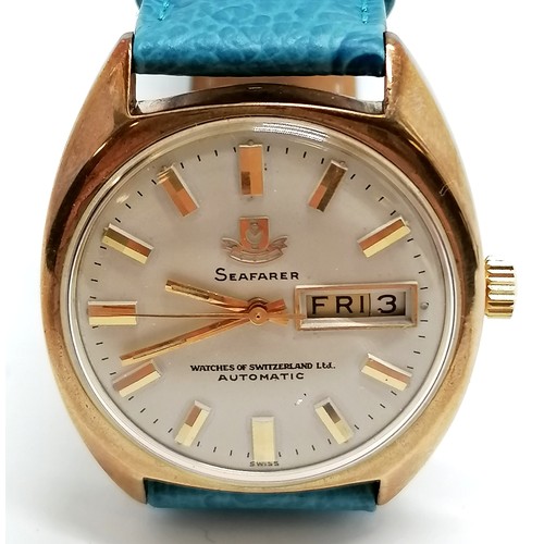 Watches of Switzerland seafarer automatic 9ct gold 34mm cased day ...