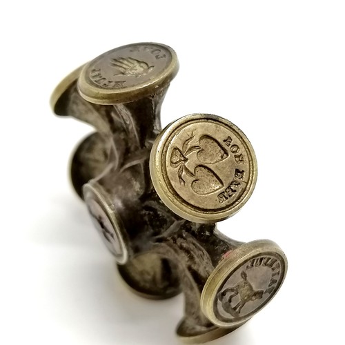 Unusual antique Victorian multi seal desk stamp wheel with central ...