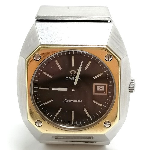 Omega unusual bi-metal seamaster quartz wristwatch in a 30mm case on ...